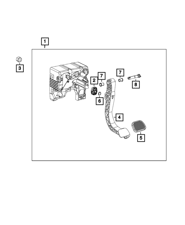 2014-2021 Ram Non Adjustable Pedal Assembly 68642052AA | TascaParts.com