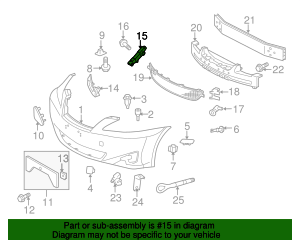 2006-2015 Lexus Bumper Cover Support Rail 52536-53011 | OEM Parts Online