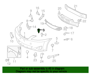 90467-07146 - Bumper Cover Clip For 1997-2015 Lexus | Lexus OE Parts