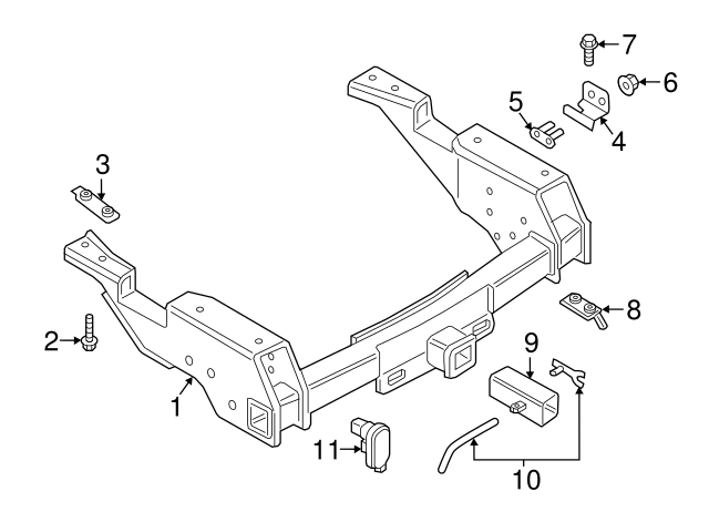 2018-2024 Ford Trailer Tow Harness Connector HU5Z-14489-B ...
