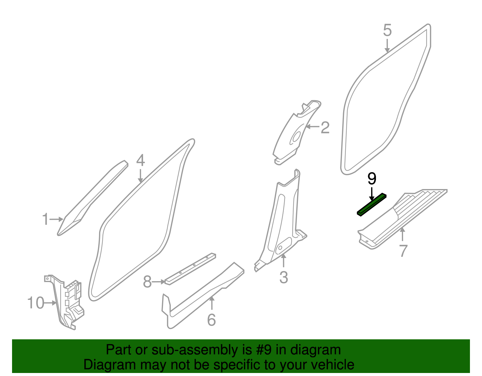 2018-2020 Infiniti QX60 Kick Panel 769B2-9NJ0A | OEM Parts Online