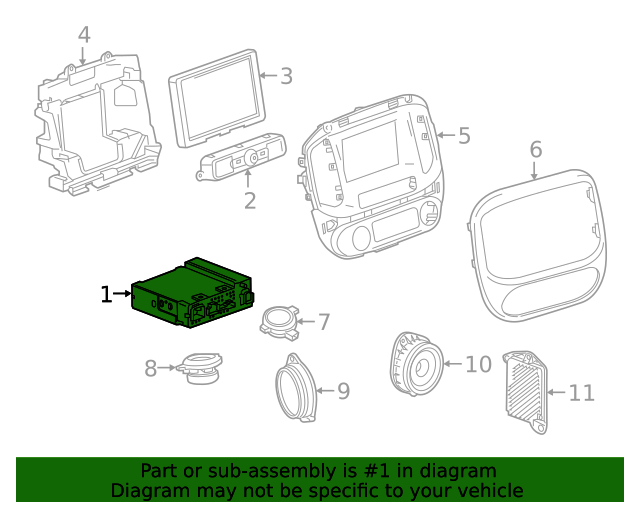 2016-2018 GM Radio Control Unit 84278545 | GM Parts Center