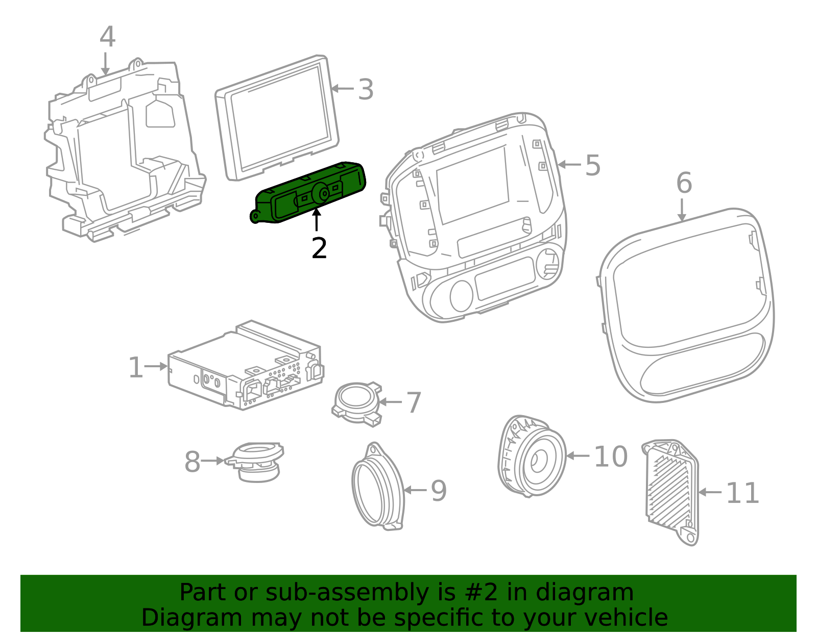 2017-2018 GM Radio Control 84647780 | GM Parts Center