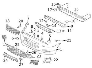 2017-2019 Jaguar XE Bumper Cover Spacer Panel T4N5799 | Haper Jaguar Parts
