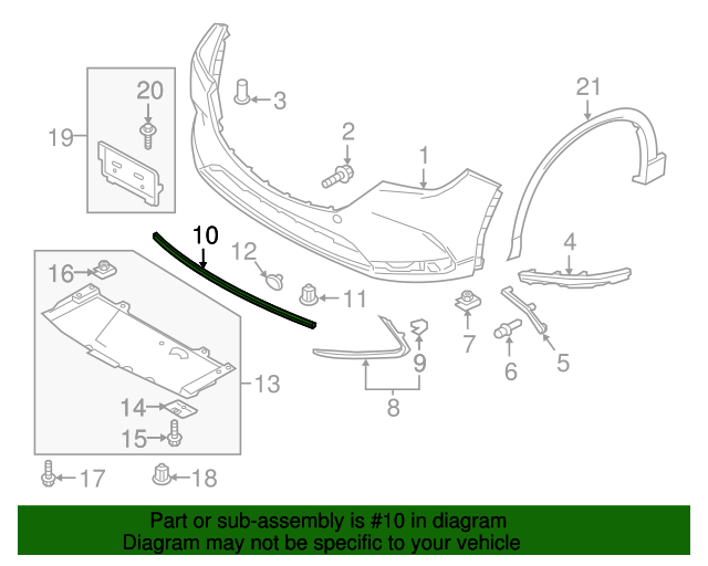 2016-2020 Mazda CX-9 Center Molding TK51-50-120B | TascaParts.com