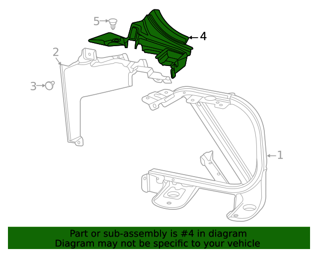 2020-2023 Chevrolet Corvette Driver Side Auxiliary Radiator Rear Duct ...