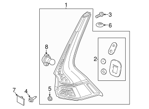 Genuine Tail Lamp for 2018-2020 Volvo XC60 | Part# 32228915 | Over 30% ...