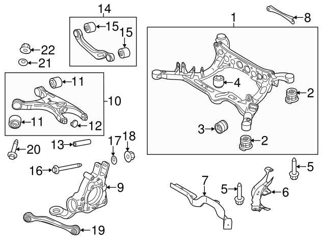 WHT-000-228-A - Upper Control Arm Adjust Bolt 2008-2018 Audi ...