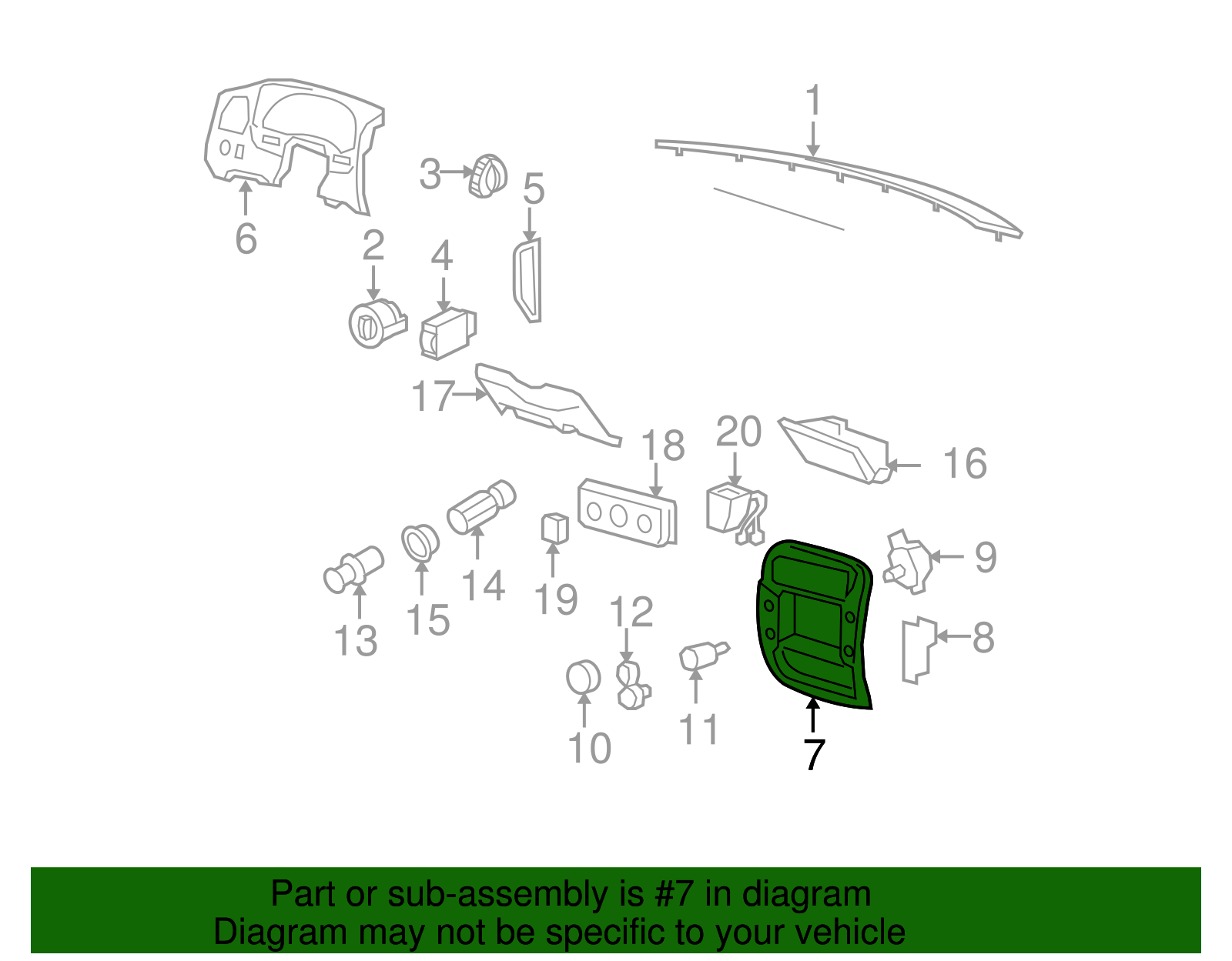 1997-2006 Ford Ranger | Center Bezel | 5L5Z-1004302-EAA | Walls' Ford Parts