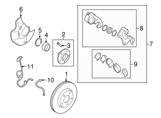 2011-2013 Kia Optima Brake Pads Front 58101-2TA21 | TascaParts.com