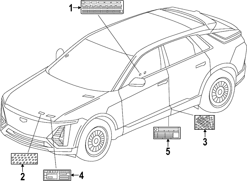 2023-2025 Cadillac LYRIQ AC Label 85601855 GM | GMPartsDirect.com