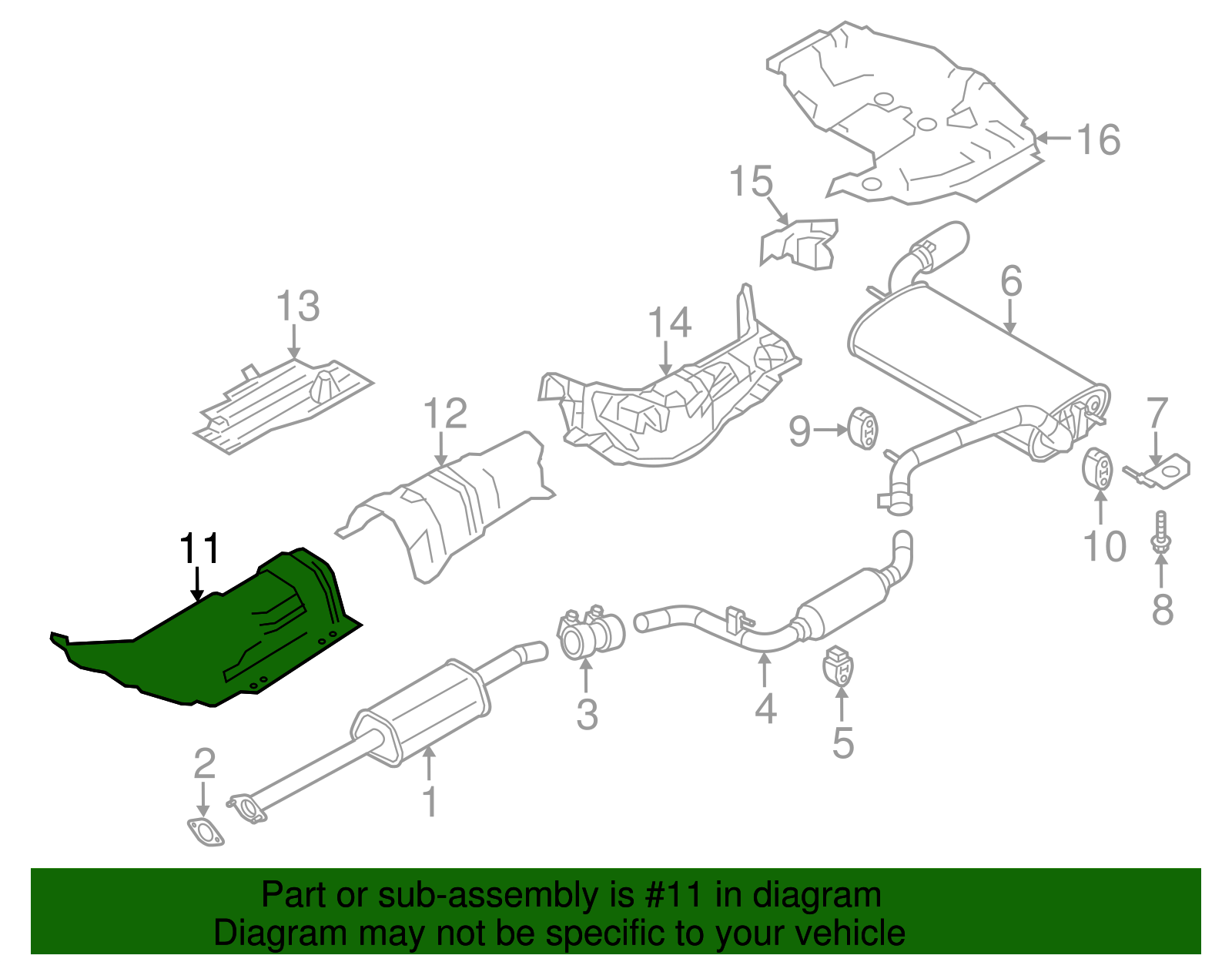 2012-2017 Ford Focus OEM NEW 2012-2017 Ford Focus Exhaust Manifold Heat ...