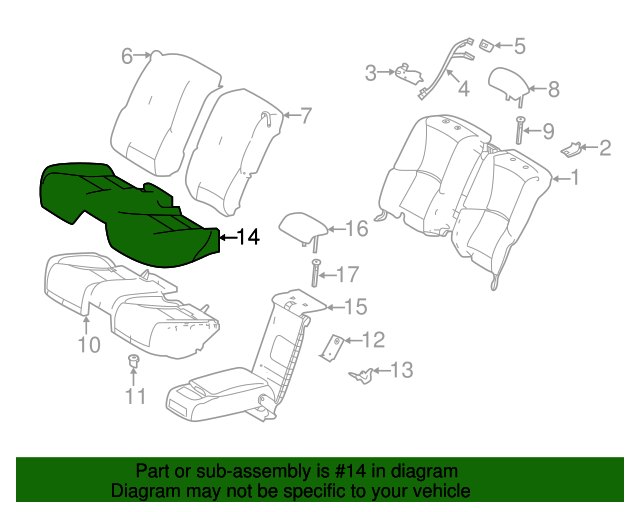 71075-50P71-C5 - Cushion Cover 2022-2023 Lexus | AutoNationParts.com