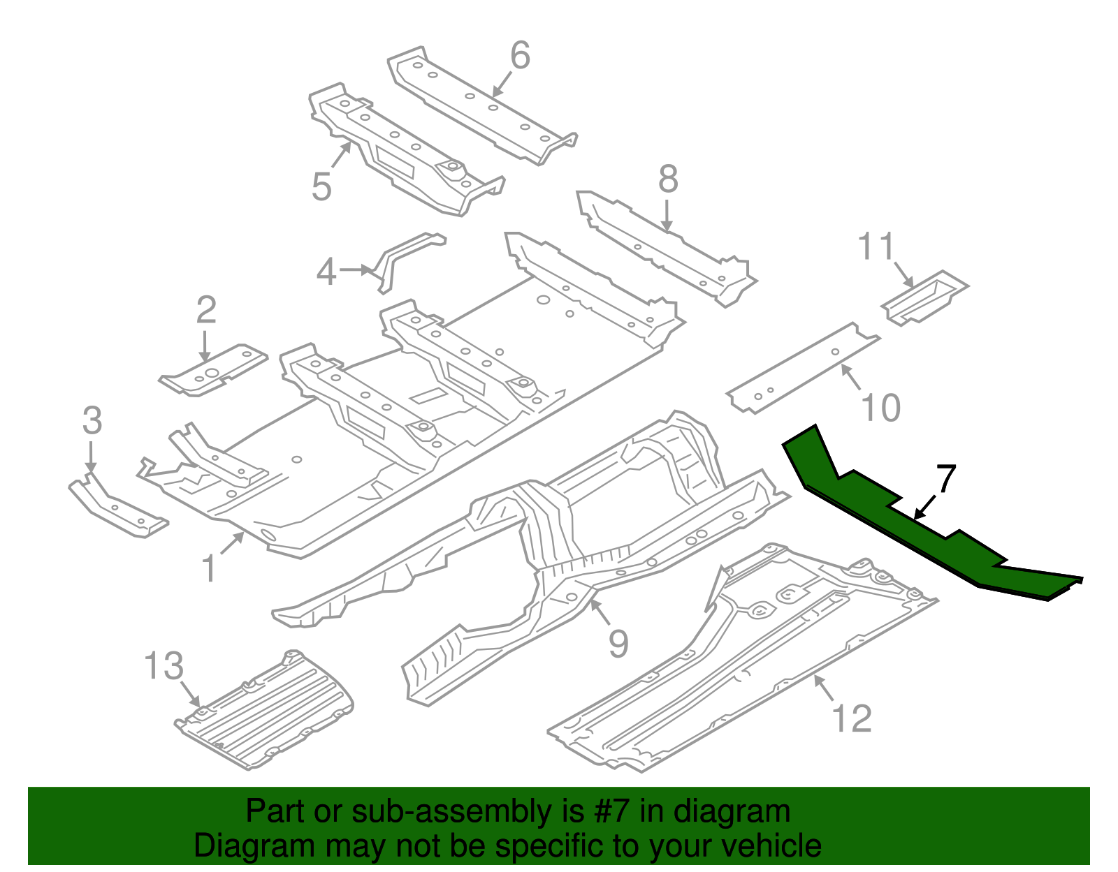 51-71-7-334-421 - 2017-2023 BMW - Lower Cross-Member | BMWPartsHub