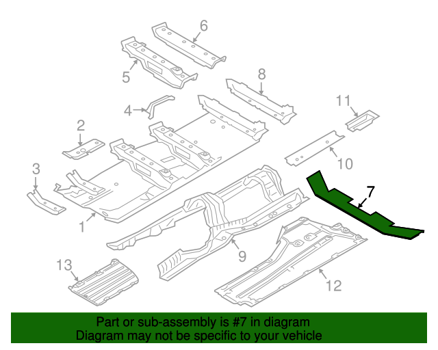 51717334421 - 2017-2023 BMW Lower Cross-Member (51-71-7-334-421) | BMW ...