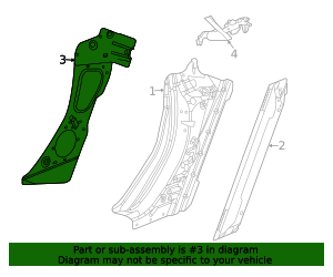 84750487 - Driver Side C-Pillar Inner Panel 2020-2025 Chevrolet ...