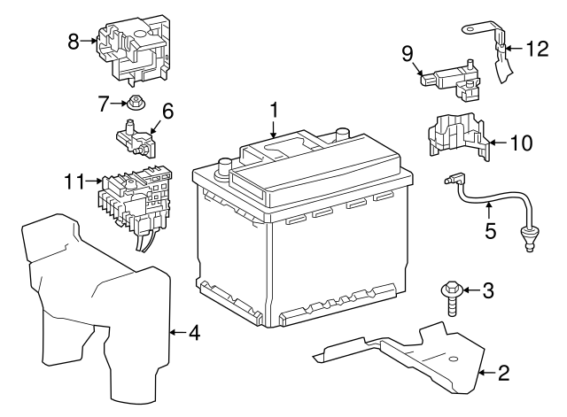 2018-2020 Toyota Battery Current Sensor Bracket 28859-25010 | Toyota ...