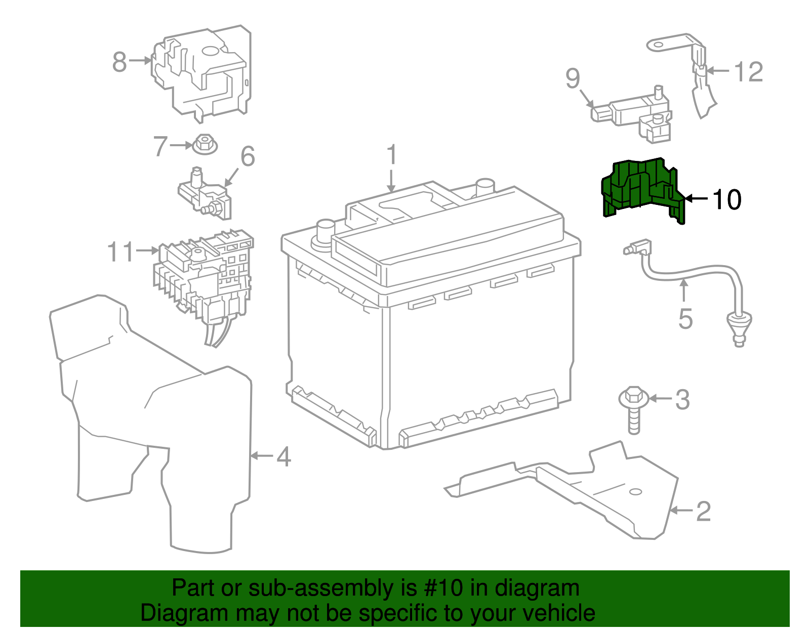 Genuine Toyota Battery Current Sensor Bracket part# 28859-25010 for ...