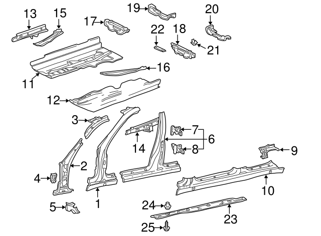 Rocker Panel - Part #210-637-05-35 | Mercedes Parts Center