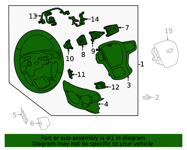 2023 Chevrolet Steering Wheel 85594349 | GMPartsDirect.com