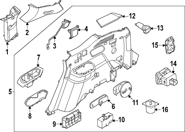 818S0-DO100CRN - Lift Gate Switch 2024 Kia EV9 | Kia.Parts Store