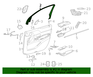 167-720-32-05-9051 - Door Window Molding 2020-2023 Mercedes-Benz ...