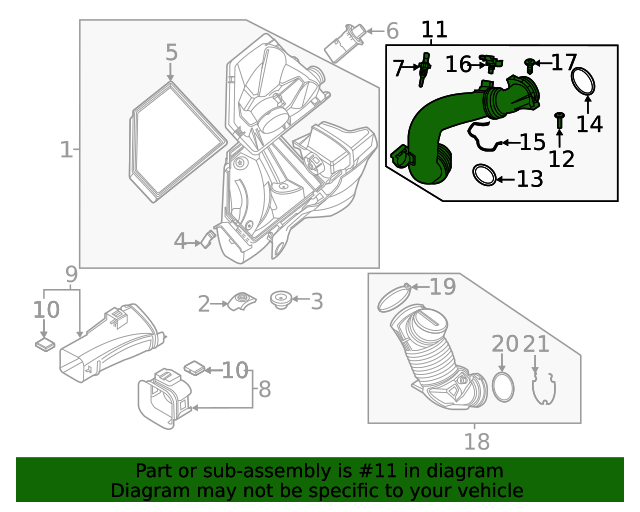 Genuine BMW 13-71-8-681-571 | Intake Duct | FREE Shipping on Most ...