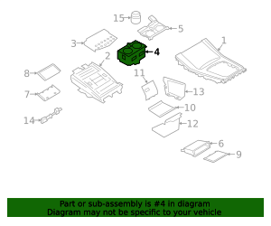 51-16-6-827-173 - Thermoelectric cup holder center console 2019-2024 ...