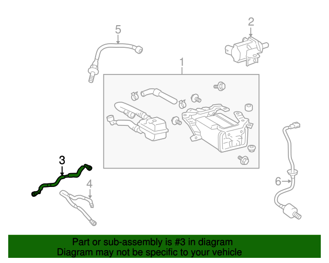 2010-2015 Lexus Evaporative Emissions System Lines 77404-53050 | OEM ...