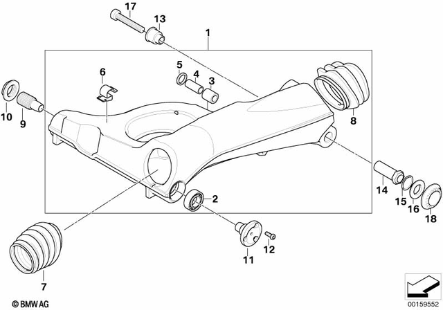 33177685857 - Rubber Boot 2003-2016 BMW-Motorrad | BMW Motorrad USA