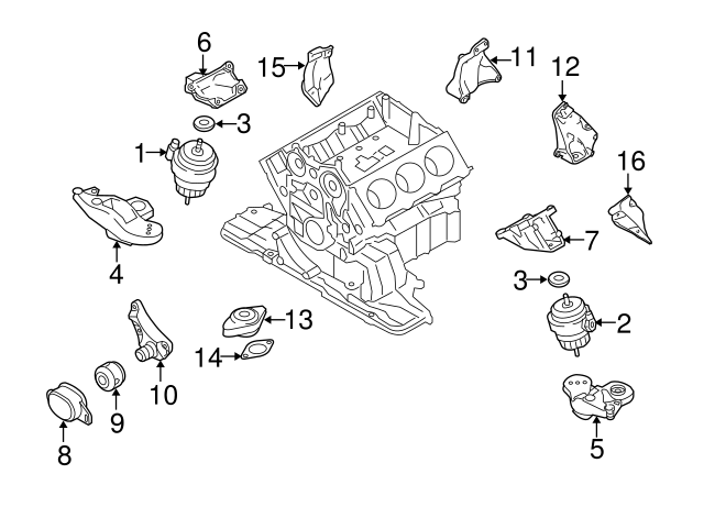 8E0-399-300-D - Engine Mount Heat Shield 2005-2009 Audi | Audi OEM Parts