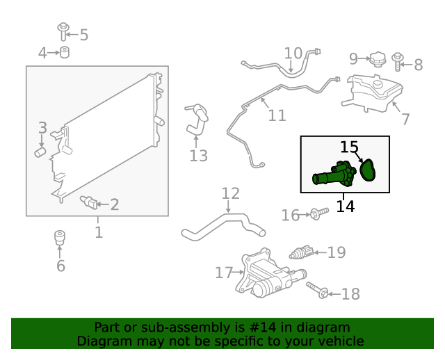 FR3Z-8575-A - Thermostat Unit 2015-2023 Ford | Ford Parts Connect