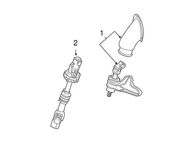 2003-2019 GM Upper Intermediate Steering Shaft 25748577 | TascaParts.com