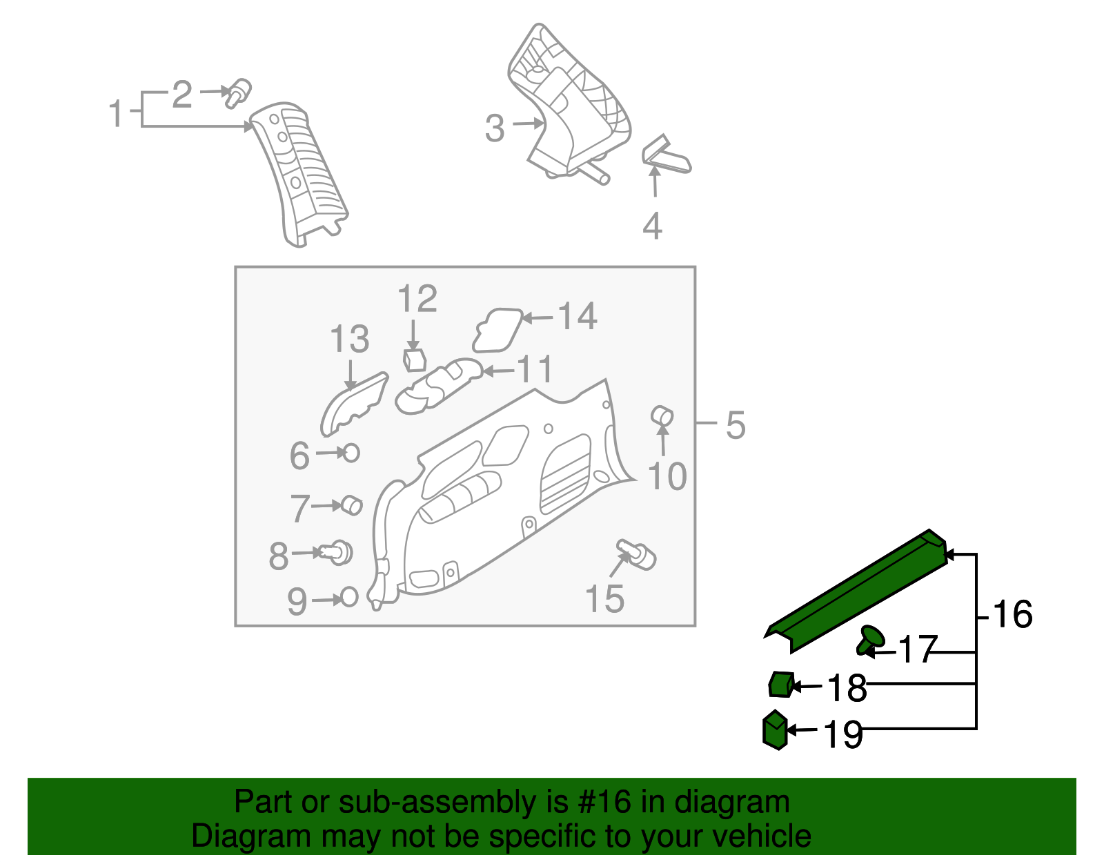 Hyundai - 85876-4D001-KS - Carpet Retainer - 2008 Hyundai Entourage ...
