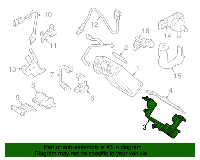 Hyundai - 31425-B1500 - Vapor Canister Protector - 2015-2017 Hyundai ...