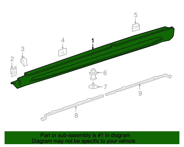2015-2020 Mercedes-Benz Rocker Molding 156-698-09-54 | MB OEM Parts