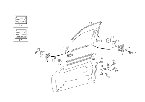 Front Door Windows for 1999 Mercedes-Benz CLK 430 | Mercedes-Benz USA Parts