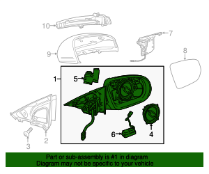 205-810-18-05 - Mirror Assembly - Right - 2017-2018 Mercedes-Benz ...