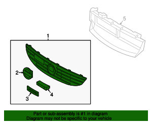 2015-2018 Volvo Grille Assembly 31425887 | Genuine Volvo Replacement Parts