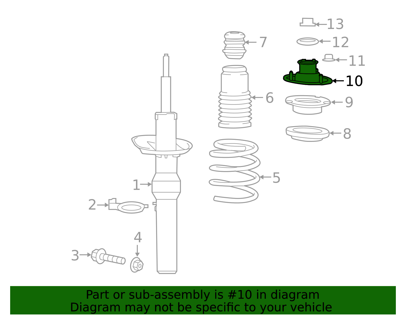 981-333-059-01 - Strut Mount 2013-2025 Porsche | Delaware Porsche Parts