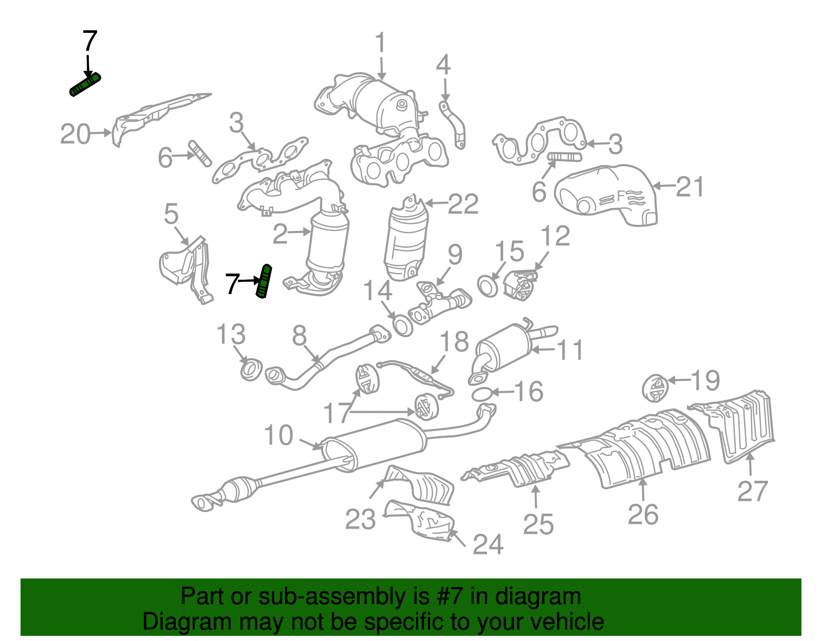 Genuine Toyota Exhaust Manifold Stud part# 90116-10149 for 2006-2010 ...