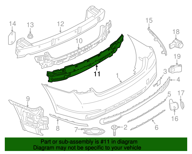 2016-2019 BMW Bumper Guide 51-12-7-357-142 | AutoNationParts.com