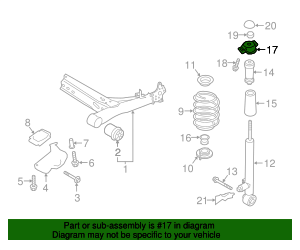 2015 Volkswagen Shock Mount 5Q0-513-353-H | VW Direct Auto Parts
