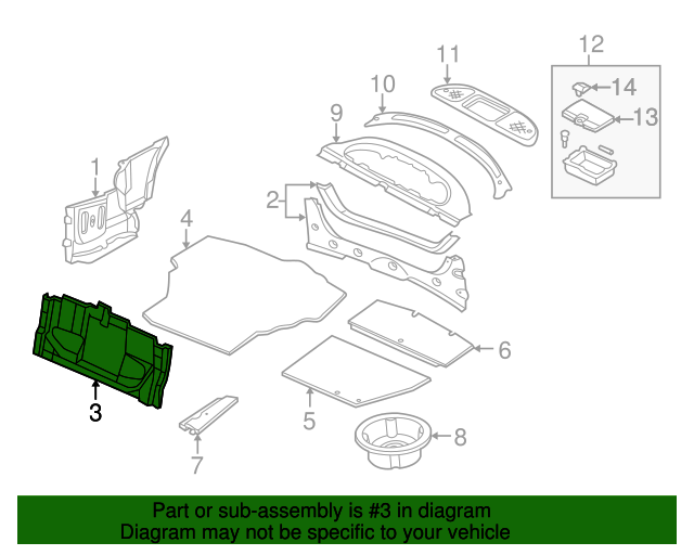 2001-2002 Mazda Millenia Partition Panel t06068821b05 | TascaParts.com