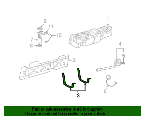 84497922 - Fuel Tank Strap 1996-2020 GM | Chevrolet Parts Direct