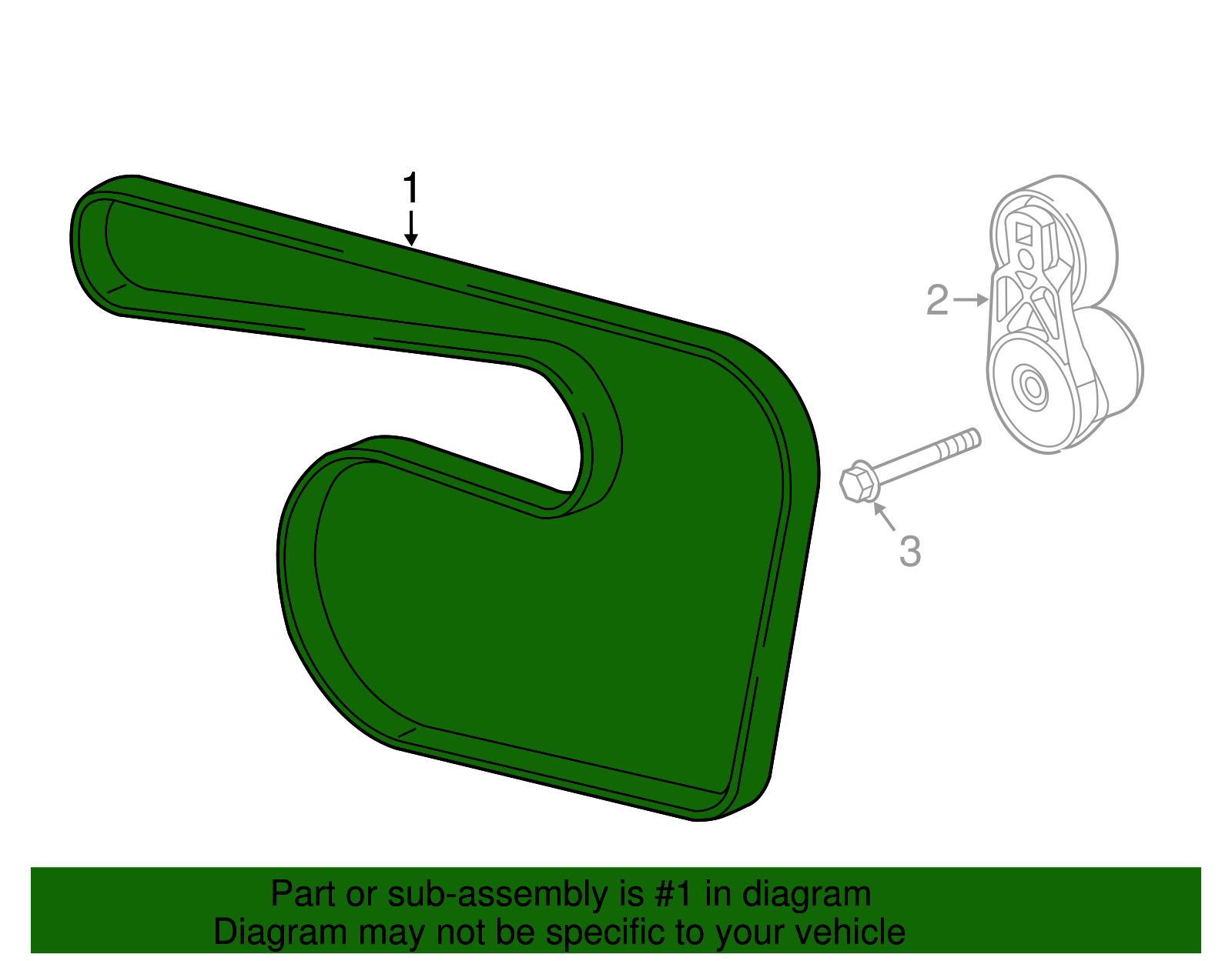 2016-2019 Chevrolet Cruze V-Ribbed Serpentine Belt 12638808 GM ...