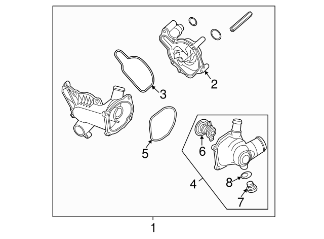 079-121-012-B - Engine Water Pump 2004-2009 Audi | AutoNationParts.com