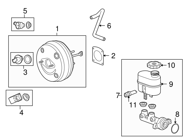 2010-2014 GM Power Brake Booster Vacuum Sensor 20903152 | OEM Parts Online