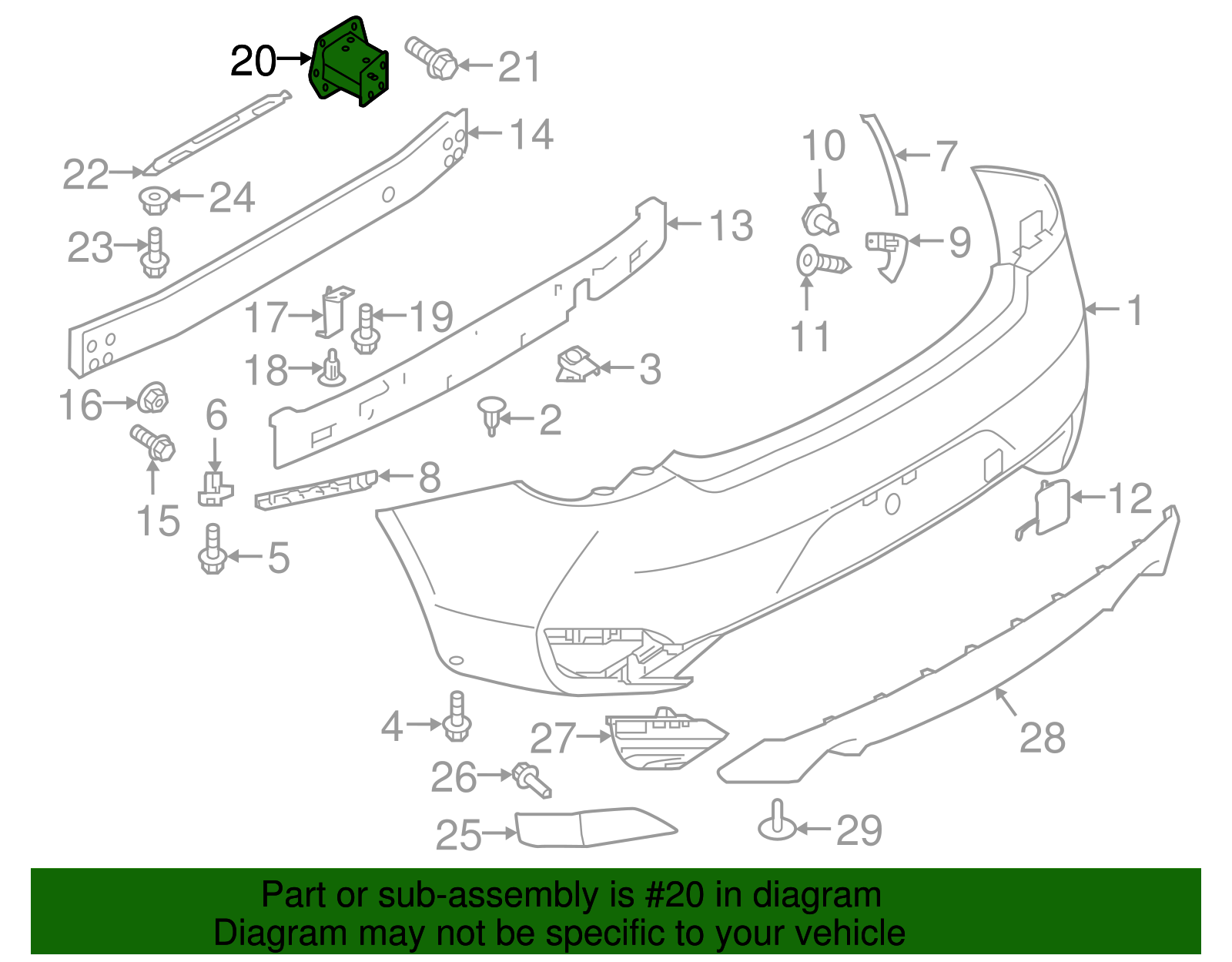 2017-2020 Infiniti Q60 Bumper Bracket 85211-5CA0A | Infiniti of Orland Park