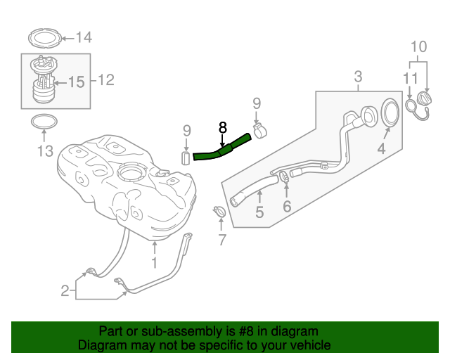 17226-1HK0A - Vent Hose - 2012-2019 Nissan Versa | Nissan OEM Parts Direct
